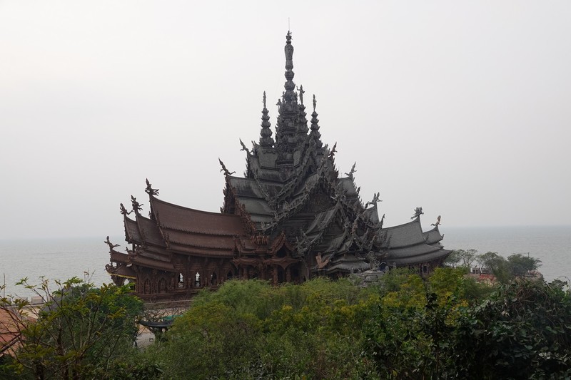 泰国租车自驾游 芭提雅真理寺外观 中关村在线摄影论坛