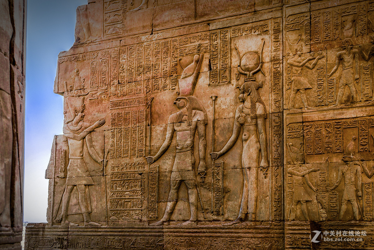 埃及科翁坡神庙的壁画-中关村在线摄影论坛