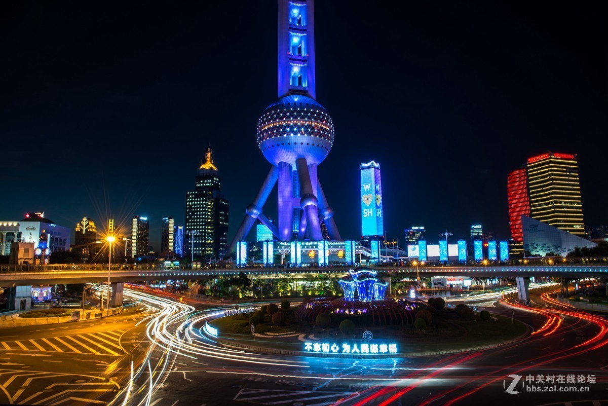 陆家嘴夜景-中关村在线摄影论坛