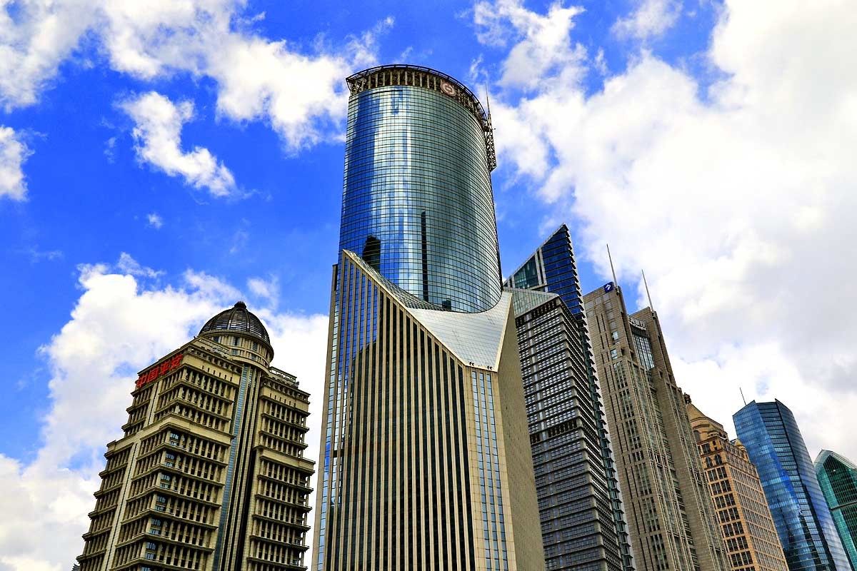 蓝天白云陆家嘴-中关村在线摄影论坛