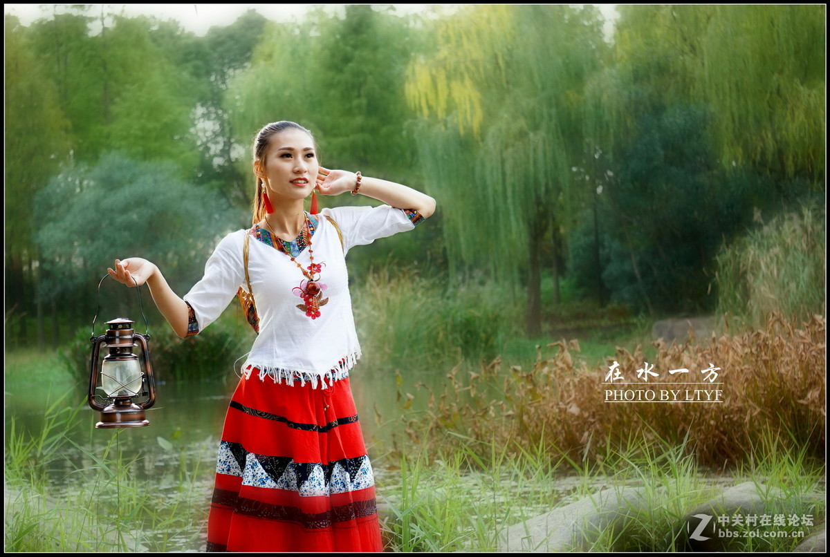 背篓姑娘在水一方-中关村在线摄影论坛
