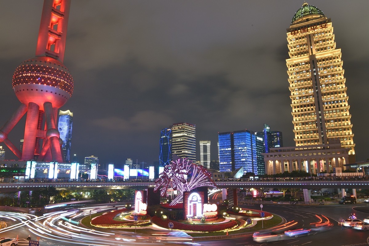 七一之夜：东方明珠辉映陆家嘴（上）-中关村在线摄影论坛