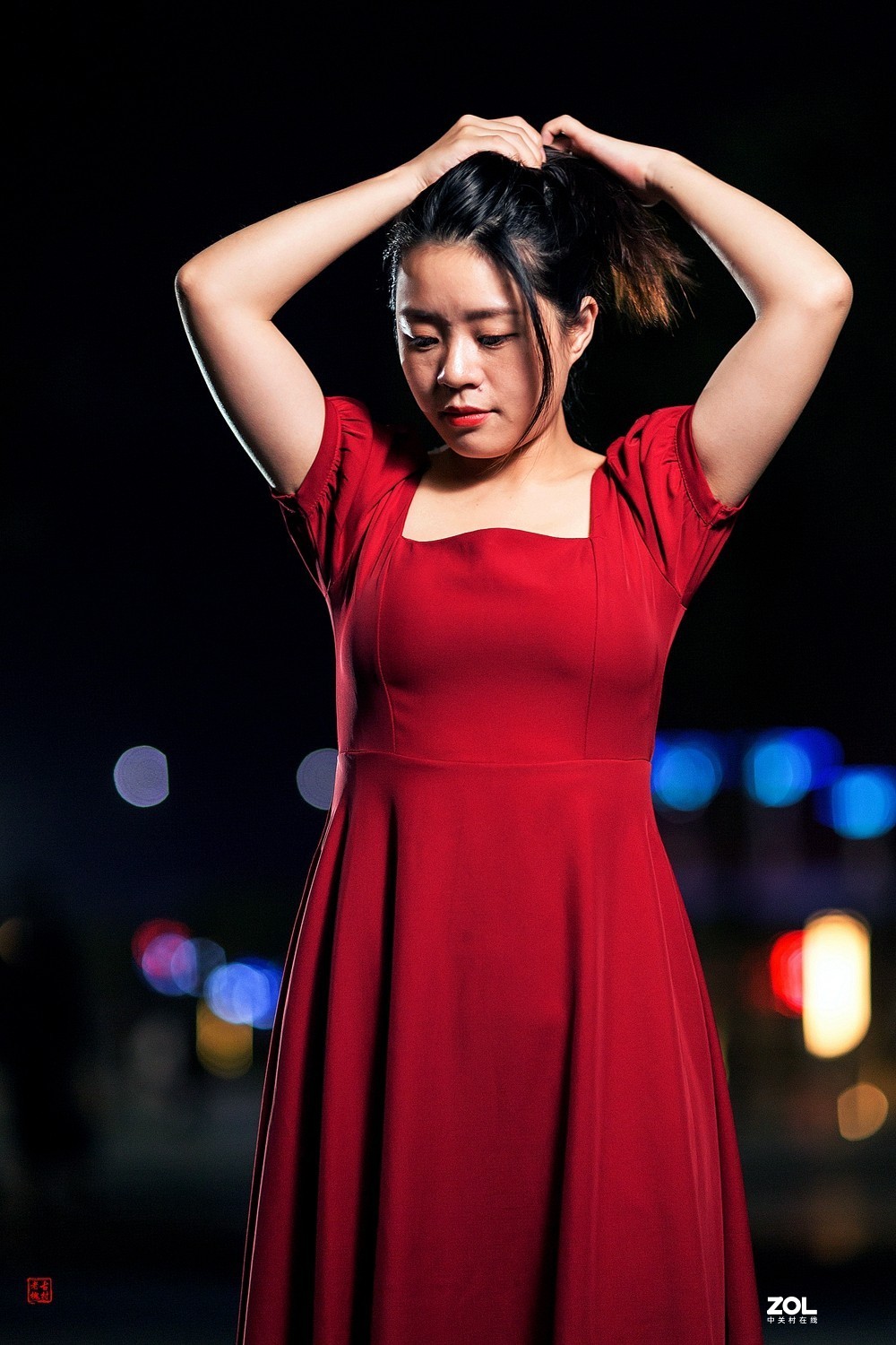 夜拍人像(7) 红裙子-中关村在线摄影论坛