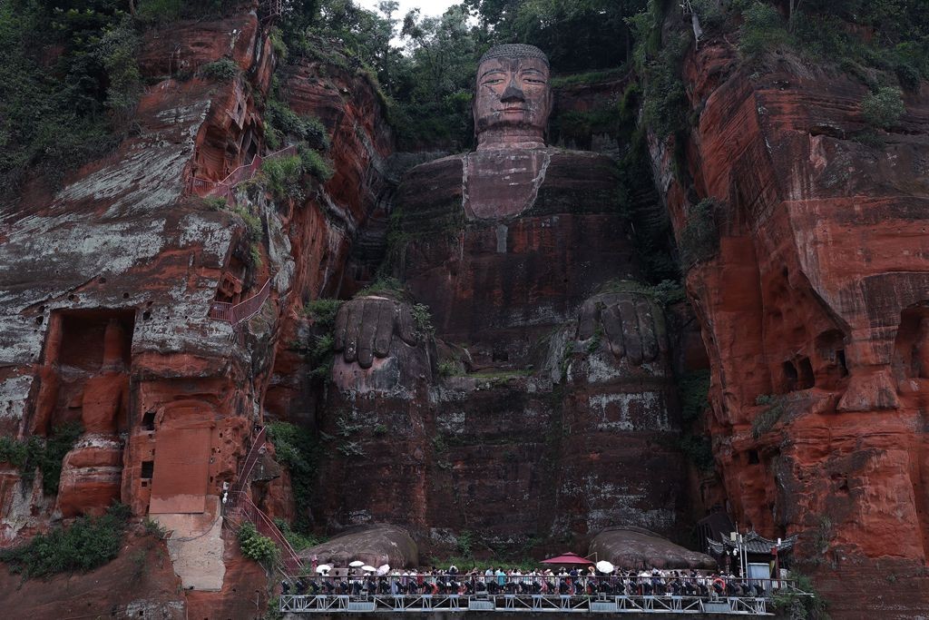 水上看乐山大佛-中关村在线摄影论坛