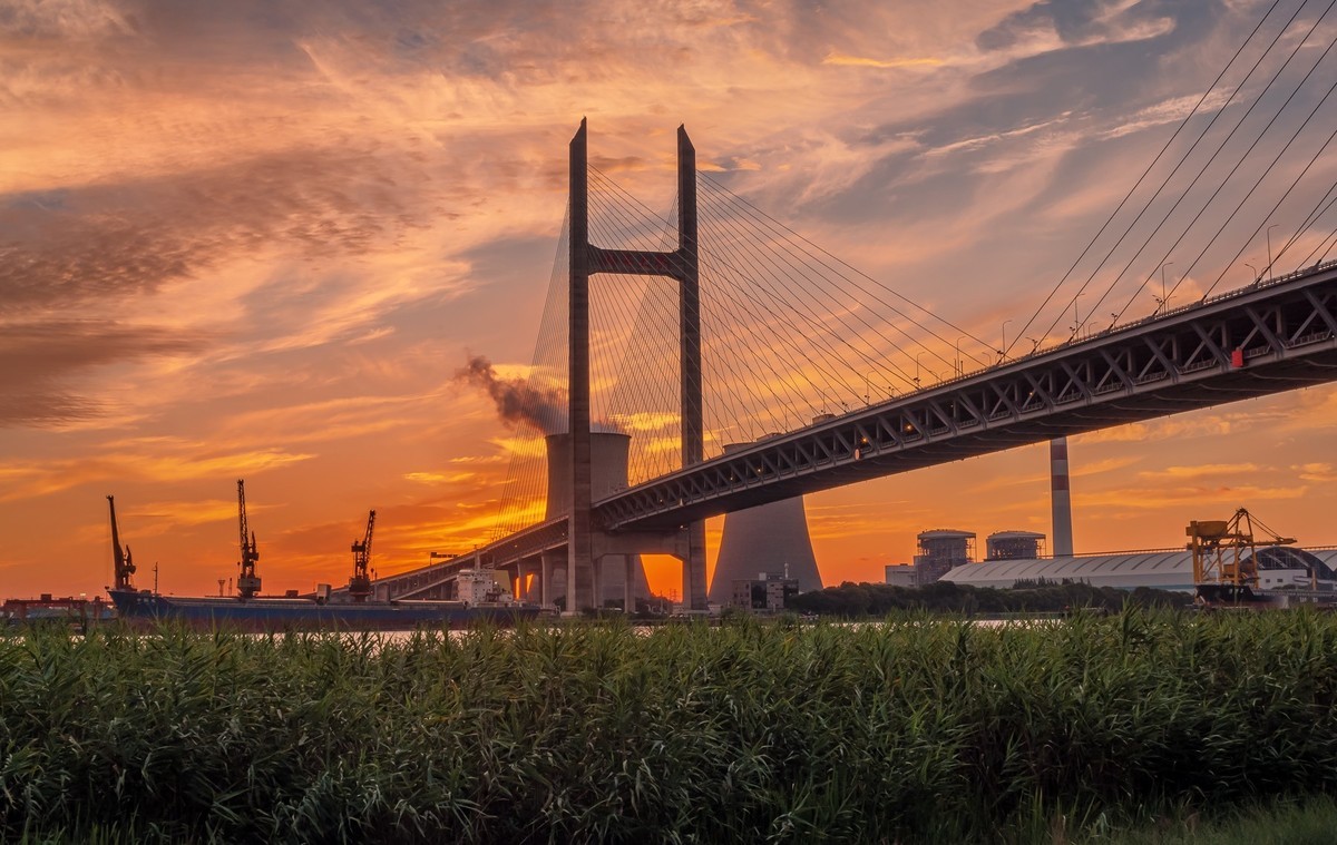 闵浦大桥拍夕阳-中关村在线摄影论坛