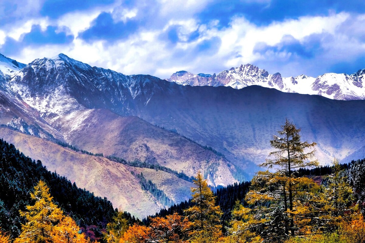 川西阿坝黄龙景区内瑶池，彩林，雪山风光-中关村在线摄影论坛