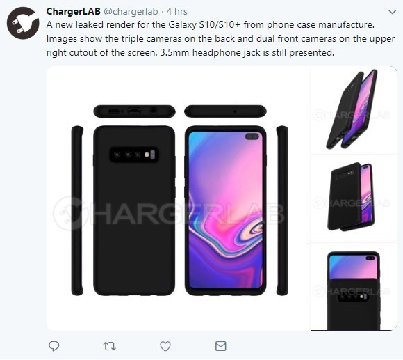配件商曝光三星S10 Plus效果图：保留3.5mm音频接口-中关村在线手机论坛