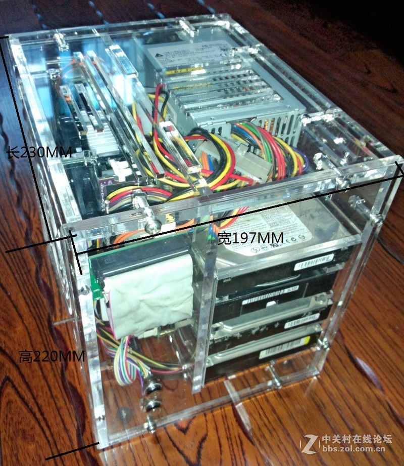 最近安装的亚克力透明NAS机箱本人亲自操刀设计-中关村在线硬件论坛