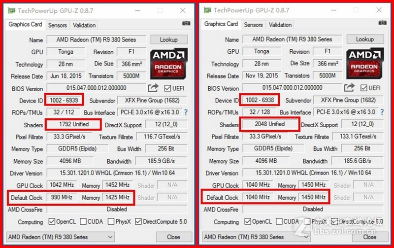 换个BIOS提升12%性能——实测R9 380显卡一键开核-中关村在线硬件论坛