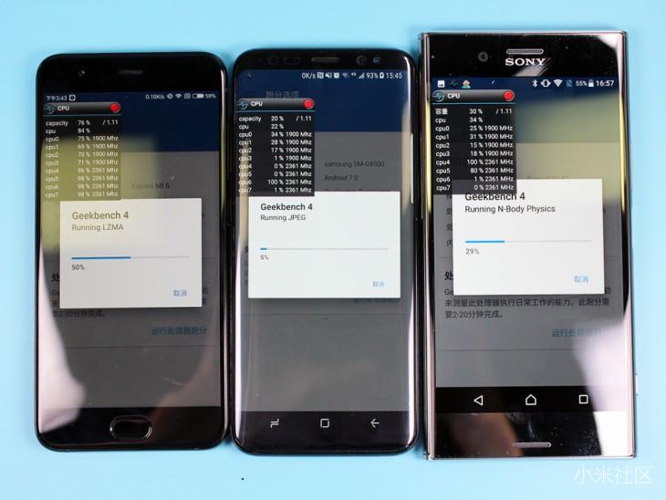 泡泡网｜谁才是最强骁龙835 三星S8/索尼XZP/小小米6青春版跑分对比-中关村在线手机论坛